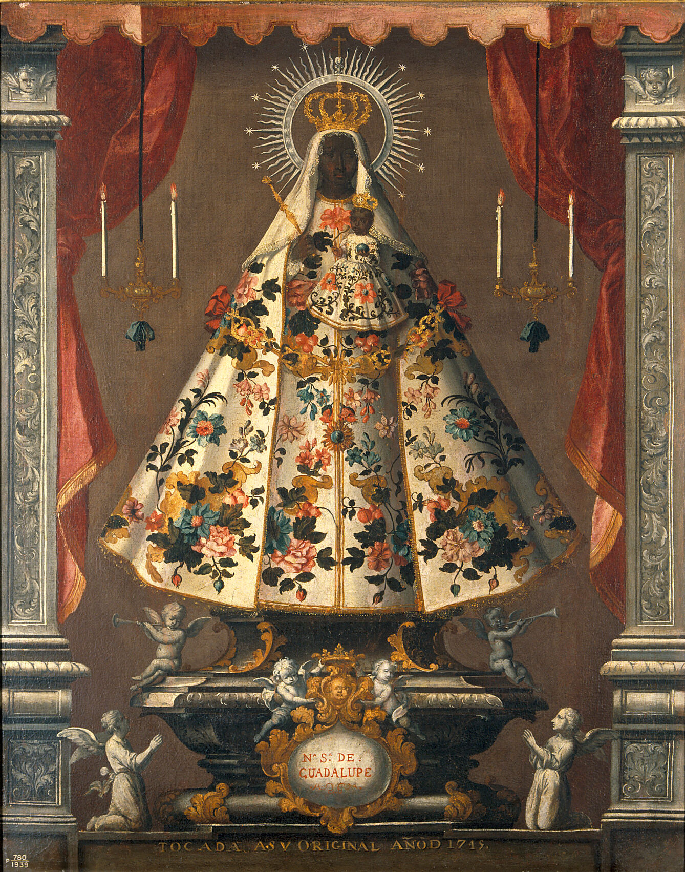 The Virgin of Guadalupe. Oil painting, 1745. | Wellcome Collection